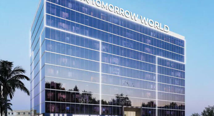 A new commercial tower is being built at Dubai’s Tomorrow World